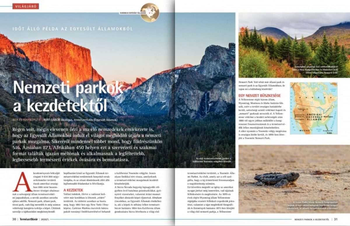 National Parks Article in Természetbúvar | Gábor Ruff